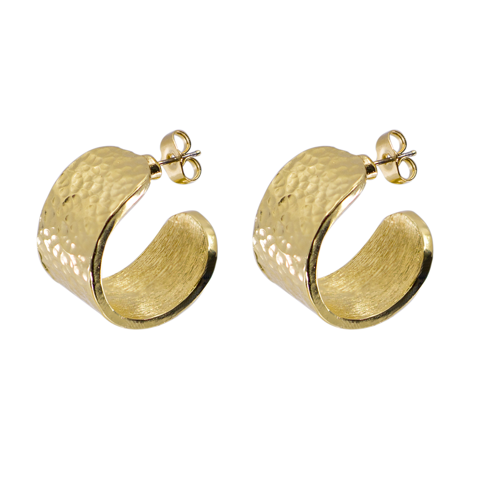 Bold Hammered Hoops – MAYAMAR