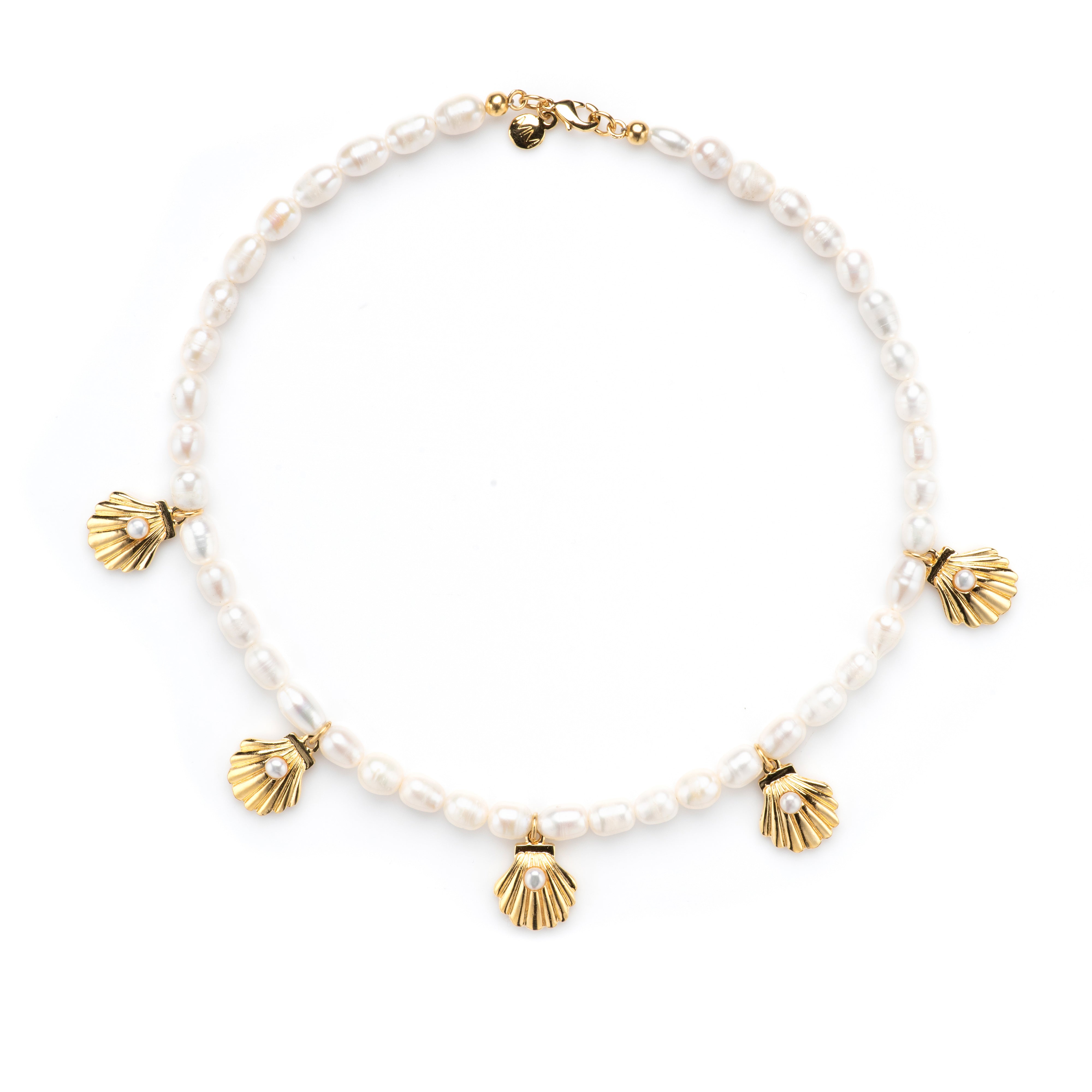 Pearl Seashell Charm Necklace – MAYAMAR