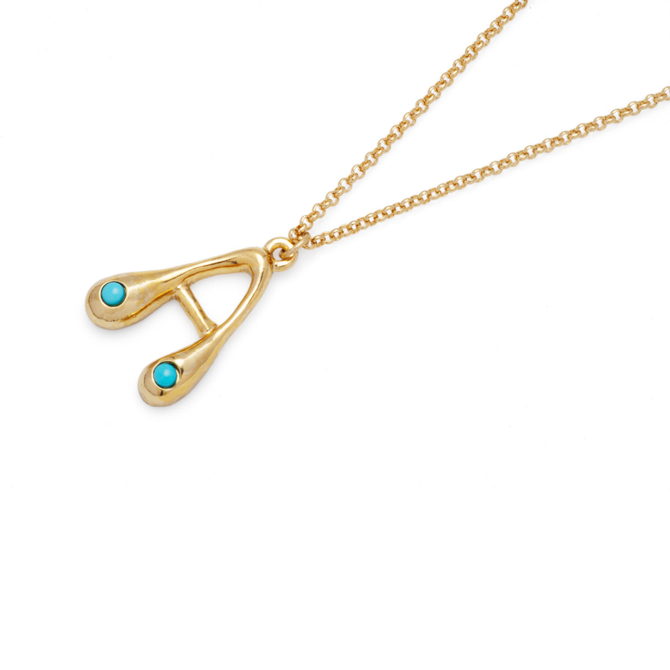 Turquoise Bubble Initial Necklace – MAYAMAR