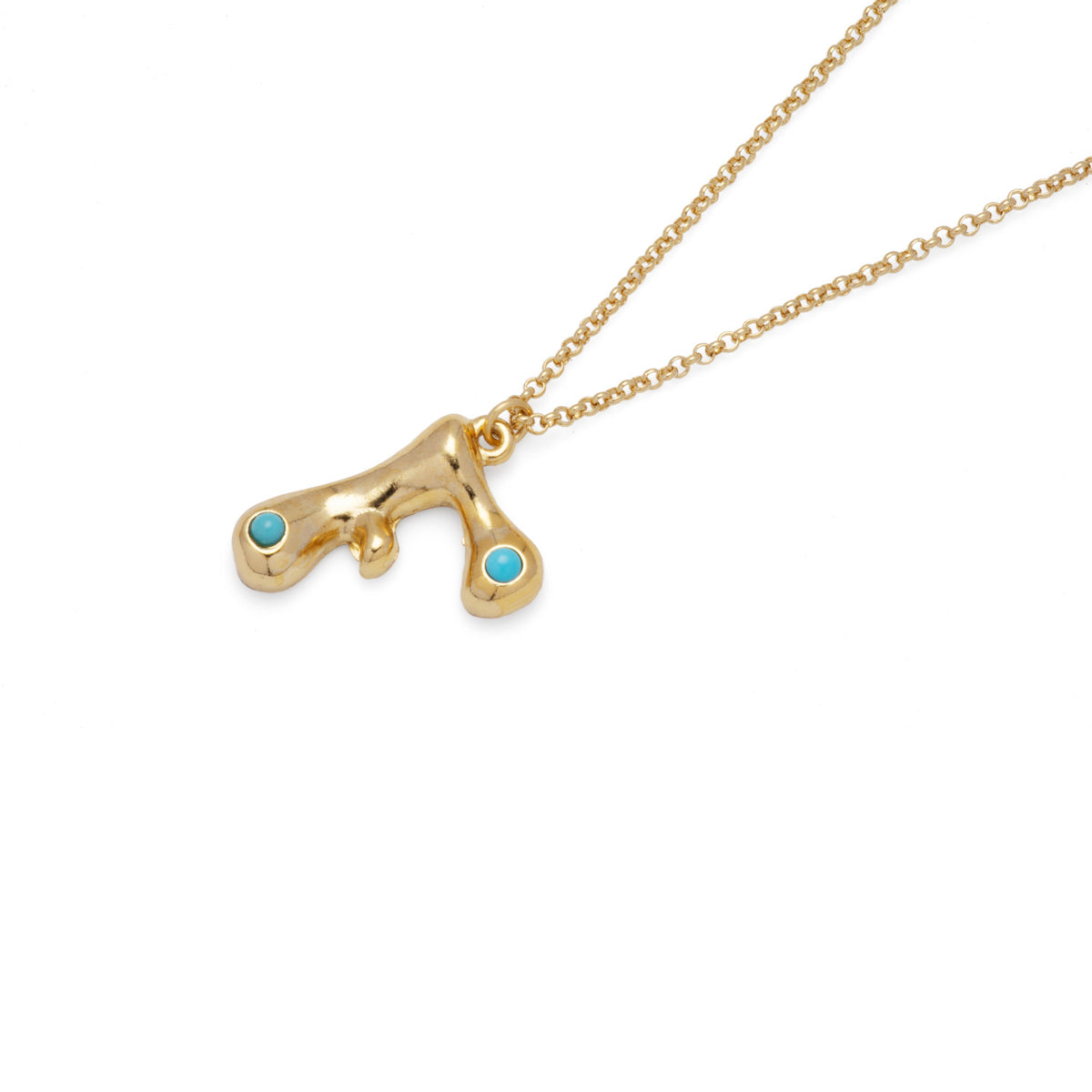 Turquoise Bubble Initial Necklace – MAYAMAR